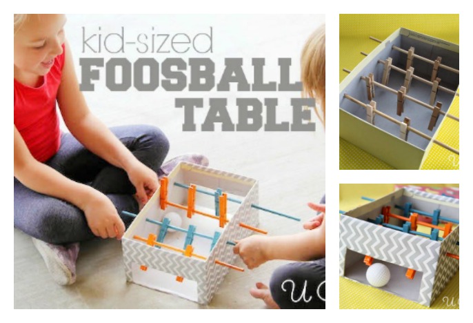 DIY Mini Foosball Table with Shoebox for Kids - Cool Creativities