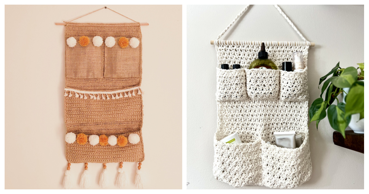 Wall Hanging Organizer Free Crochet Pattern Cool Creativities
