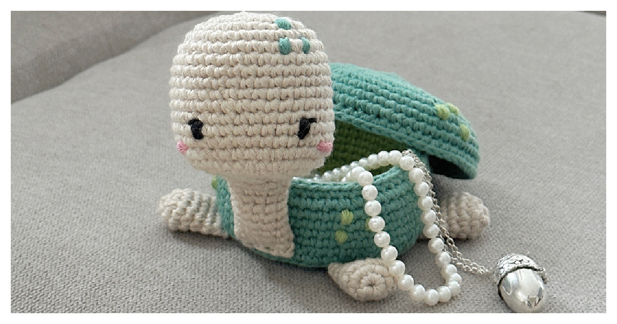 Turtle Jewelry Box Free Crochet Pattern